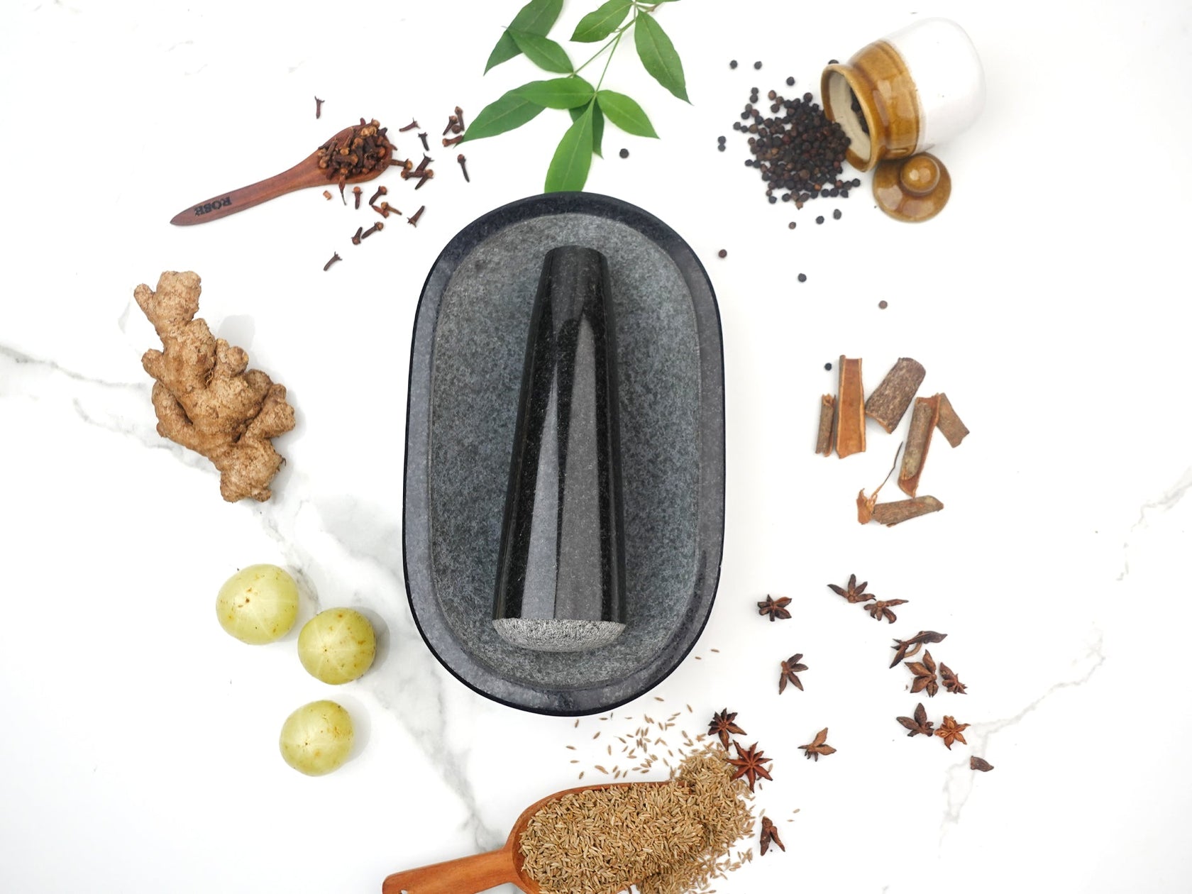 Mortar and pestle - (Kalvam) - Granite . – Rosh Cookwares.