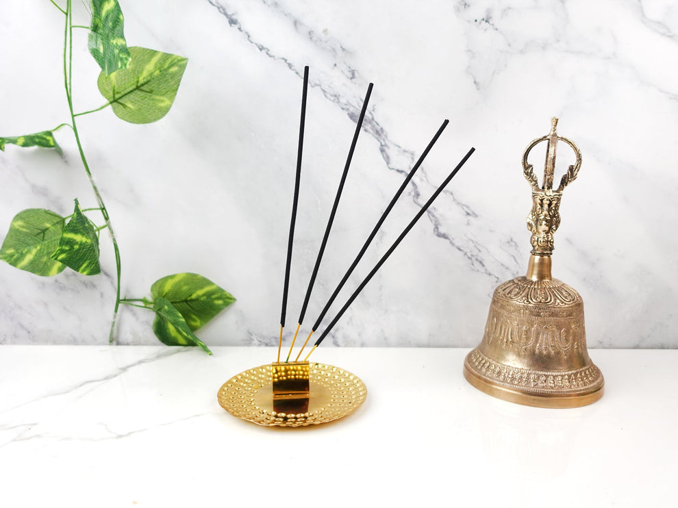Agarbhathi Stand - 4 Pit - Brass (Plated). – Rosh Cookwares.